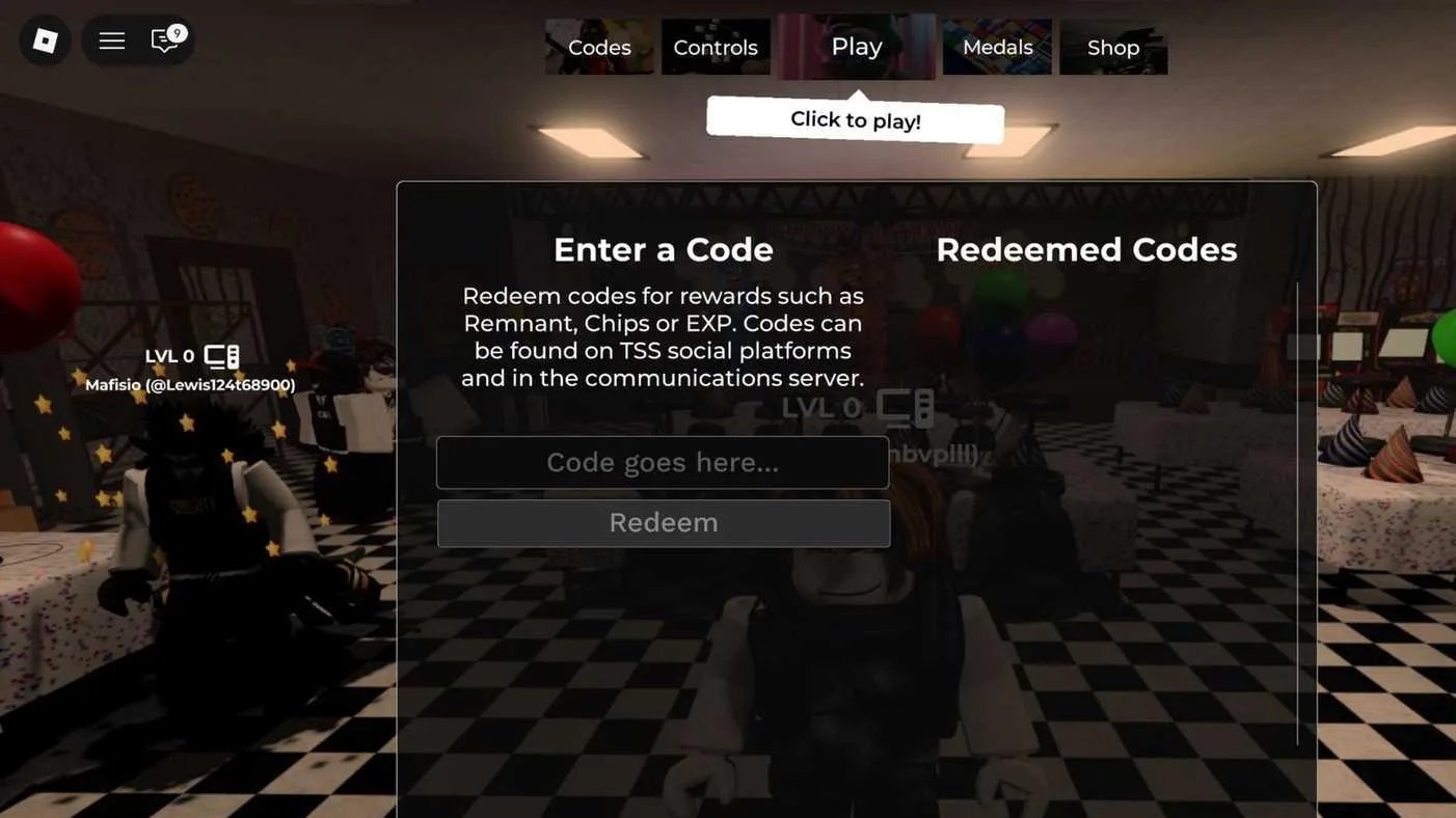 Códigos FNAF Versus Roblox: Garanta Remnant e Personagens Assustadores ...